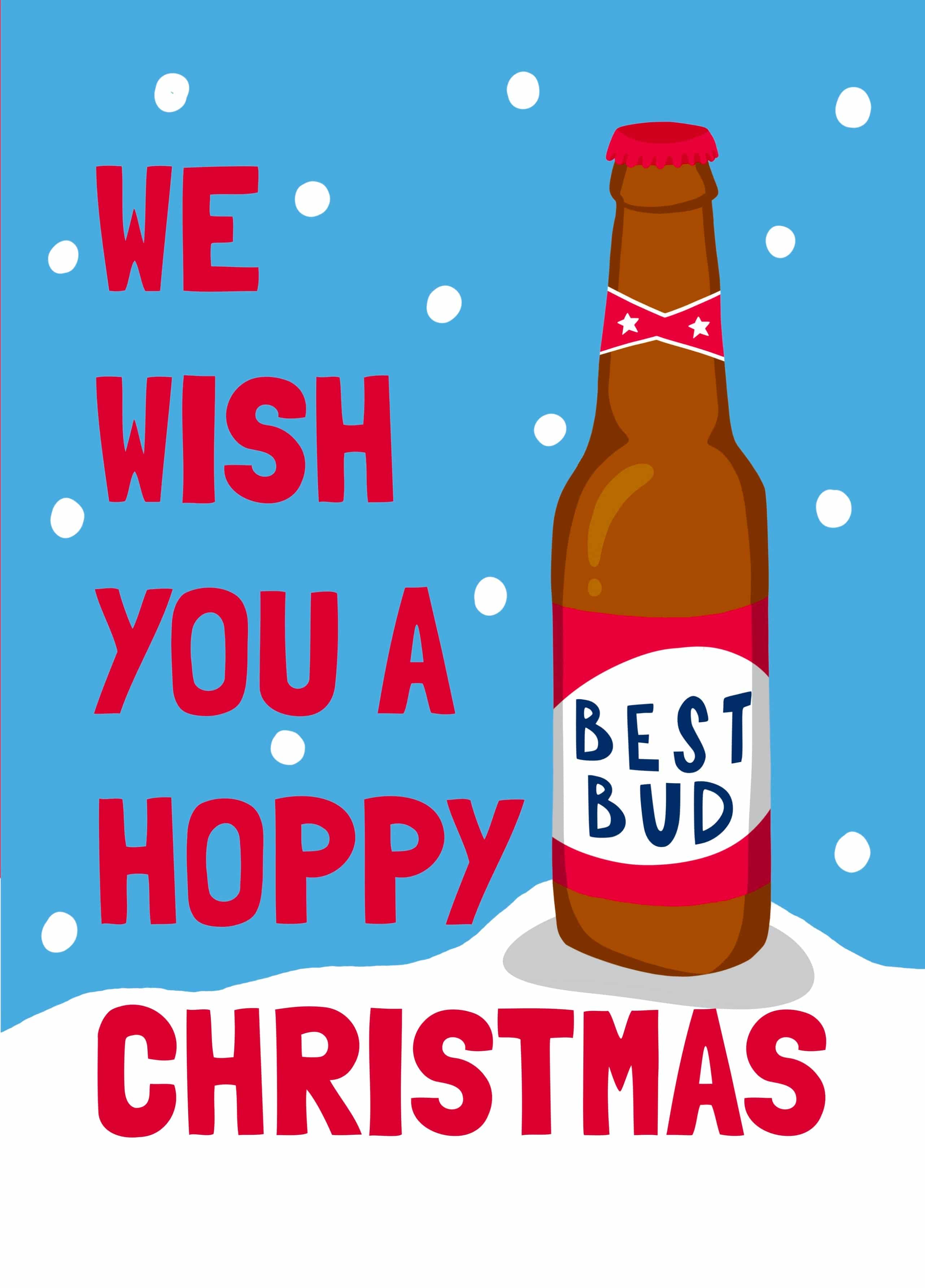 Budweiser Beer Memes Funny Christmas Card For Beer Lover Best Buds