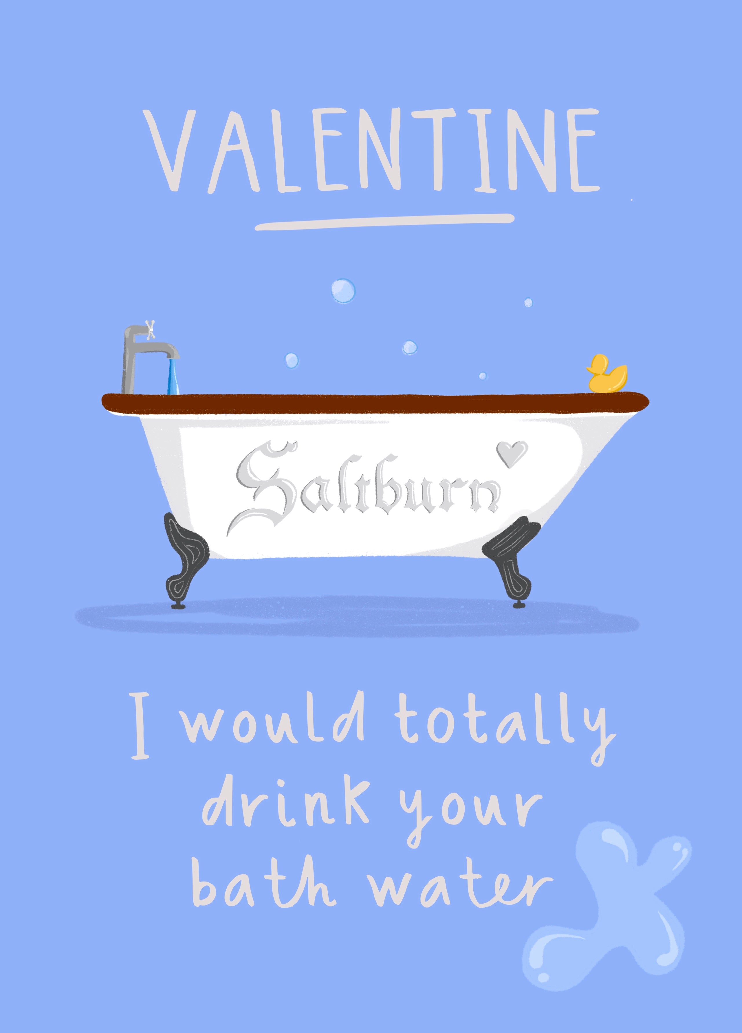 Saltburn And The Cheeky Bath Scene Valentine's Cards – Scribbler Cards ...