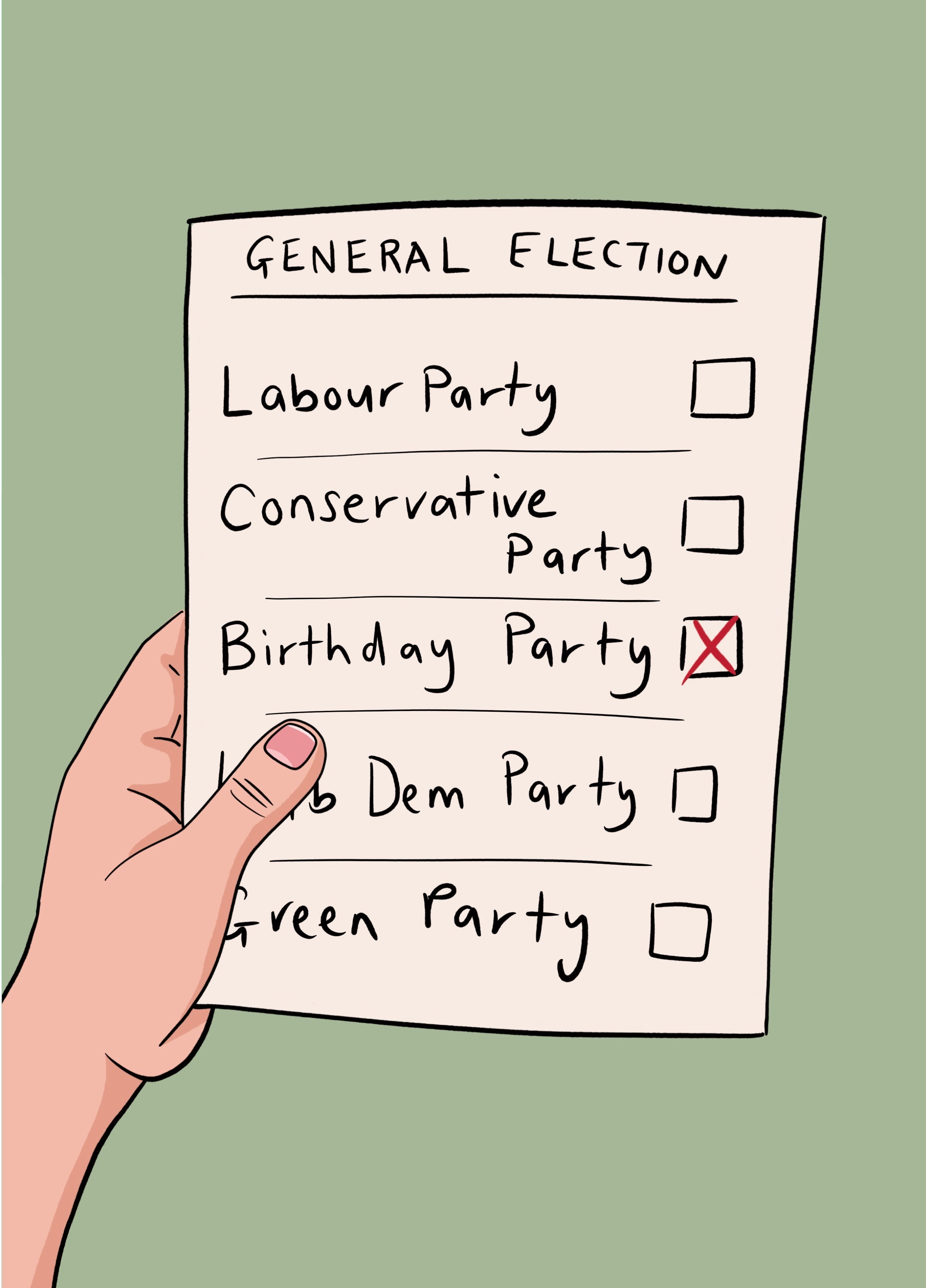 General Election Birthday Card - Vote Birthday Party – Scribbler Cards ...