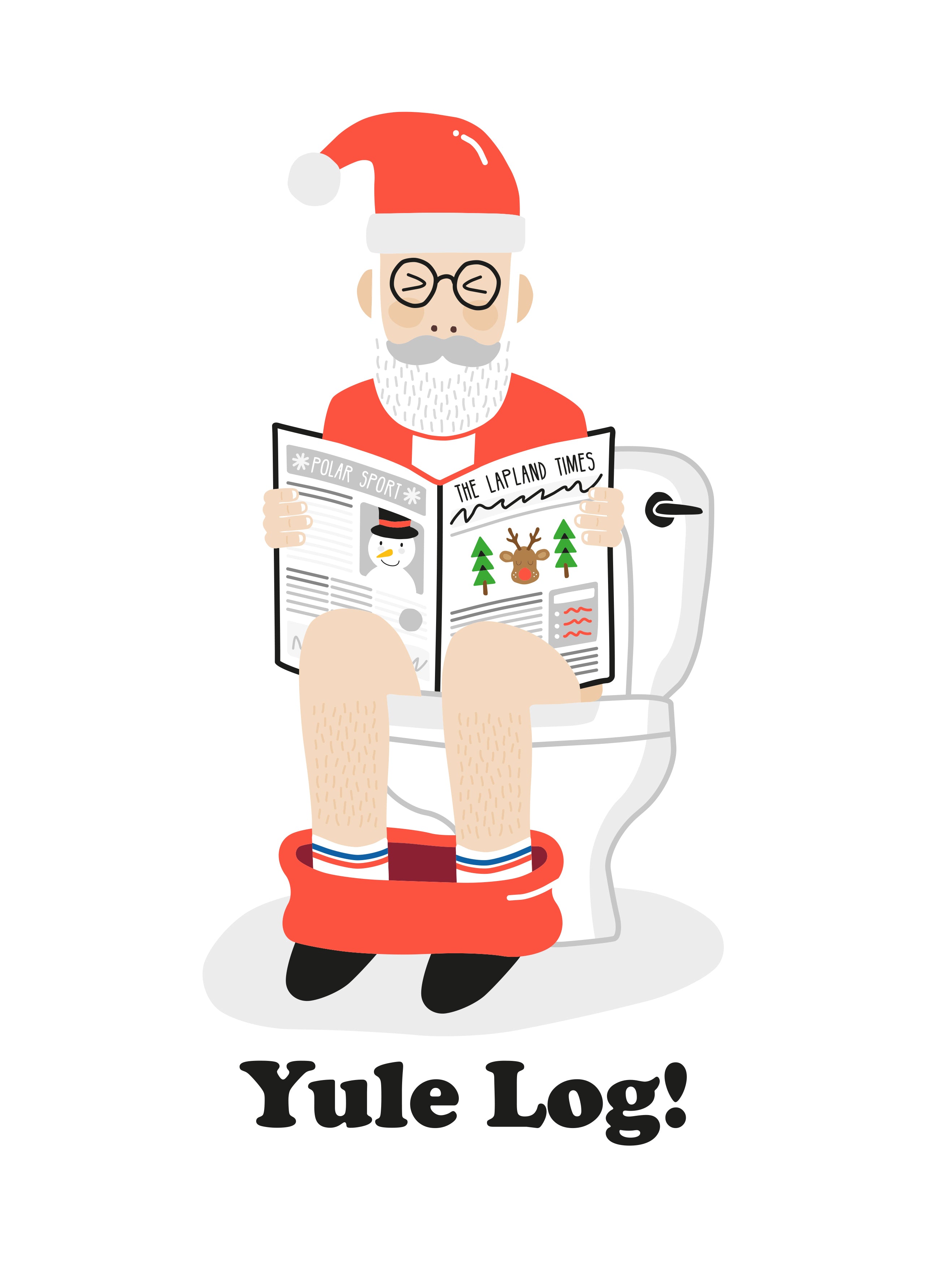 Yule Log Christmas Card – Scribbler Cards & Gifts