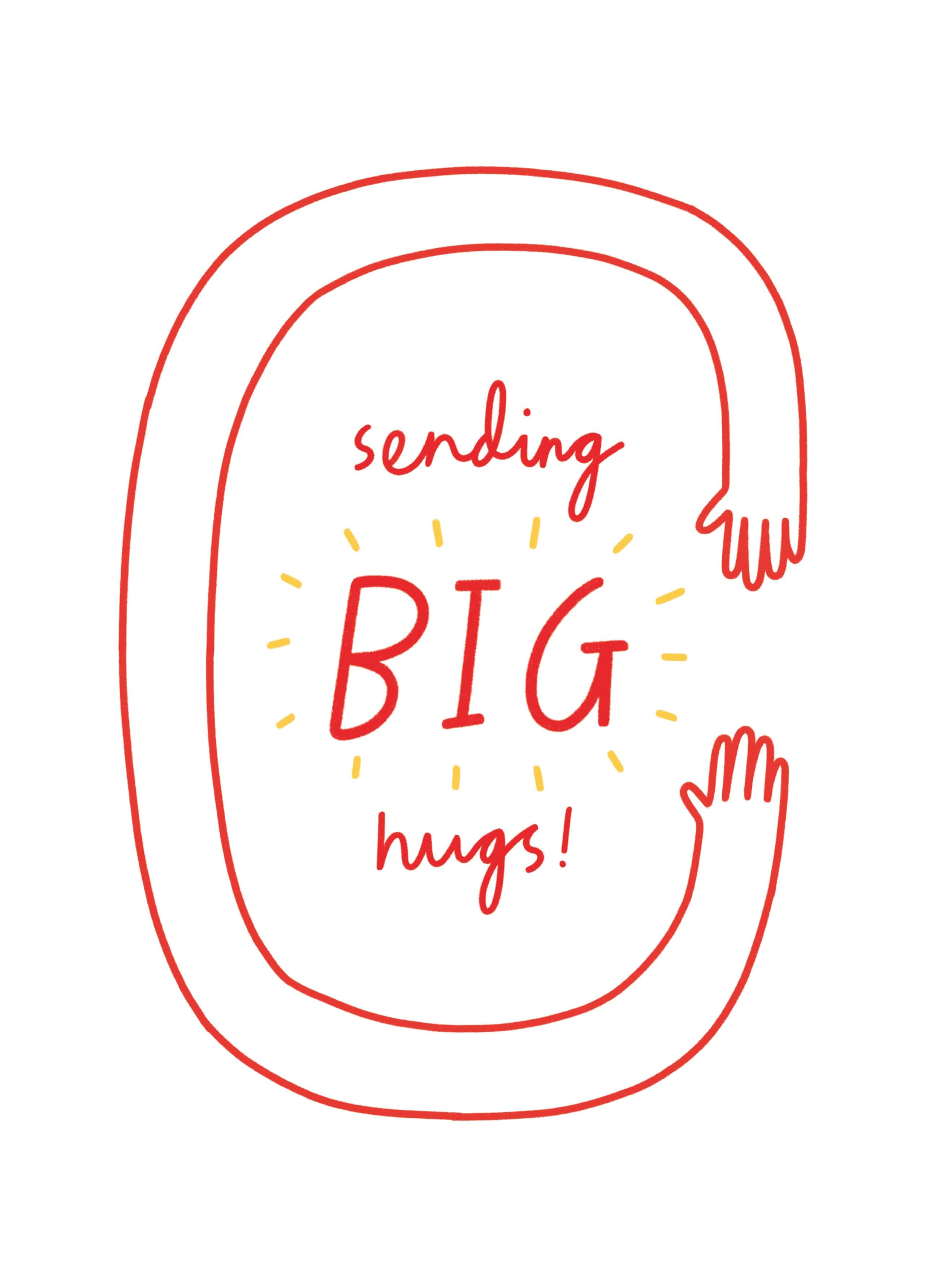 Sending Big Hugs Card – Scribbler Cards & Gifts