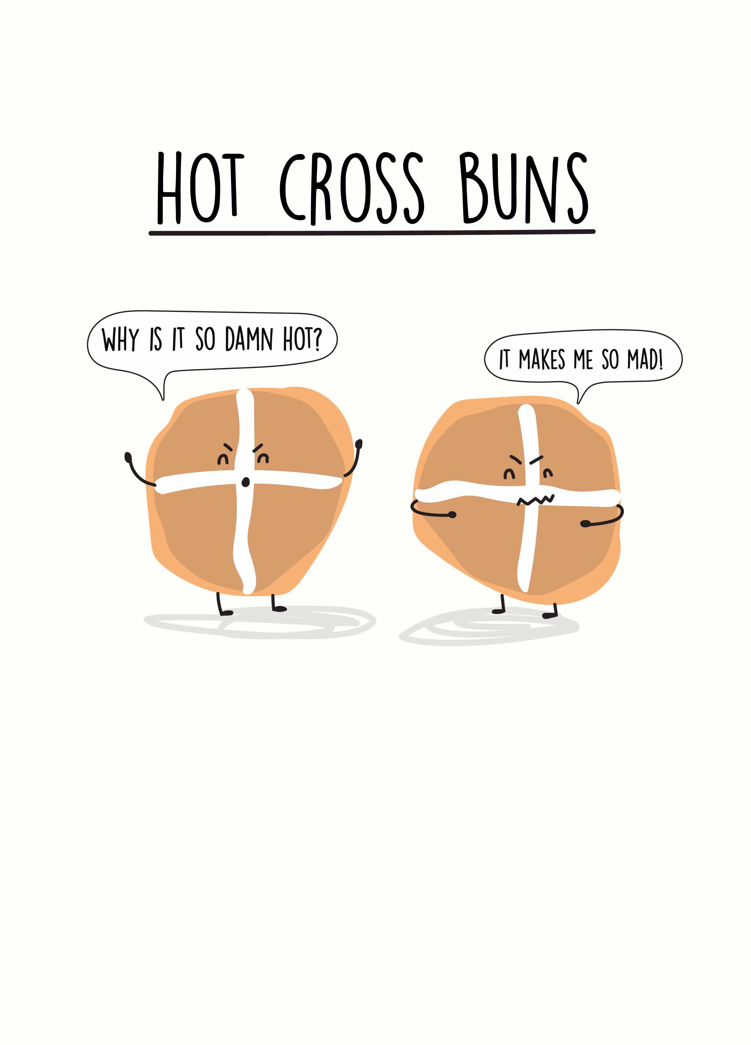 Hot Cross Buns Card – Scribbler Cards & Gifts