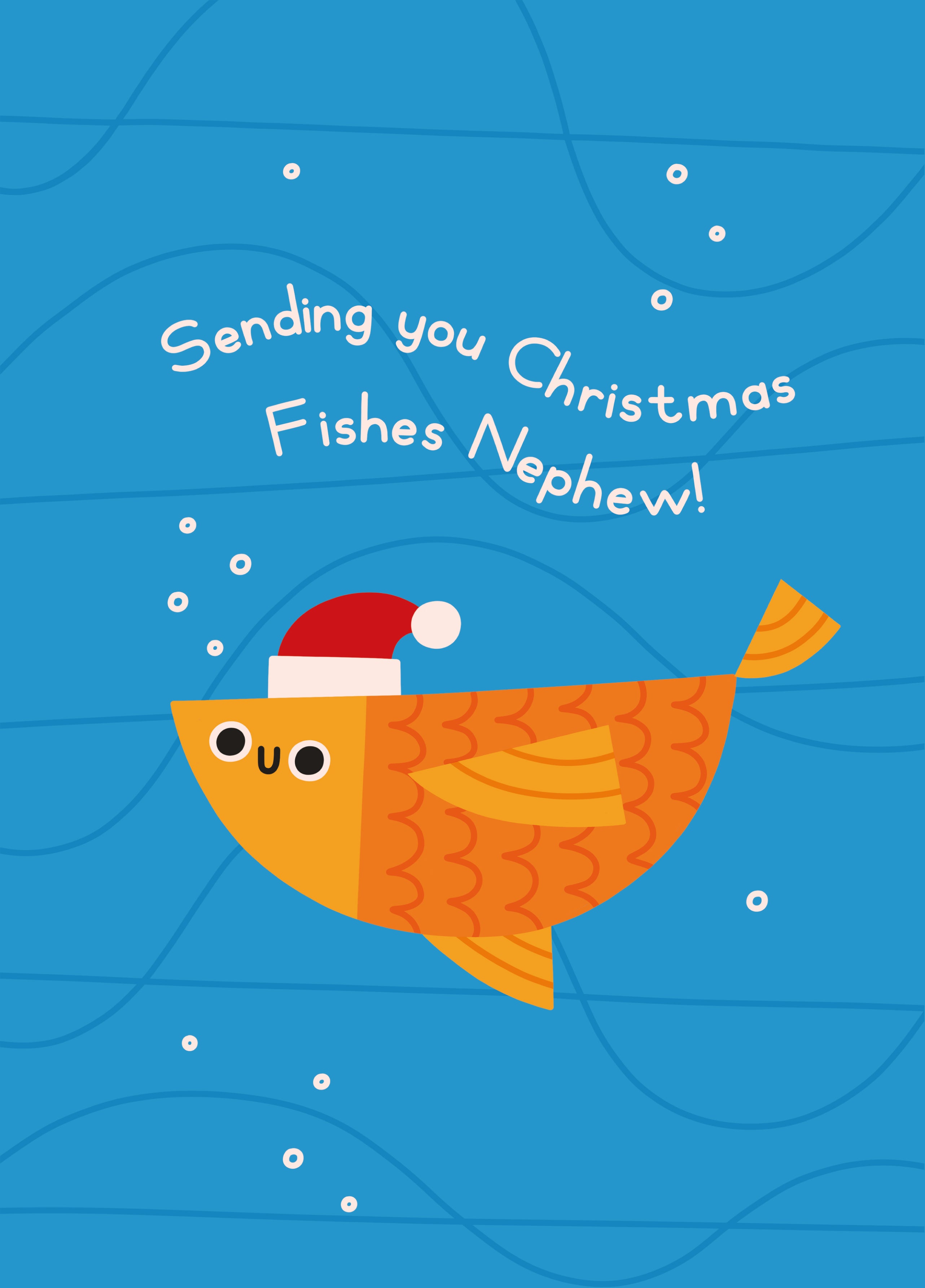 Nephew Goldfish Christmas Card – Scribbler Cards & Gifts