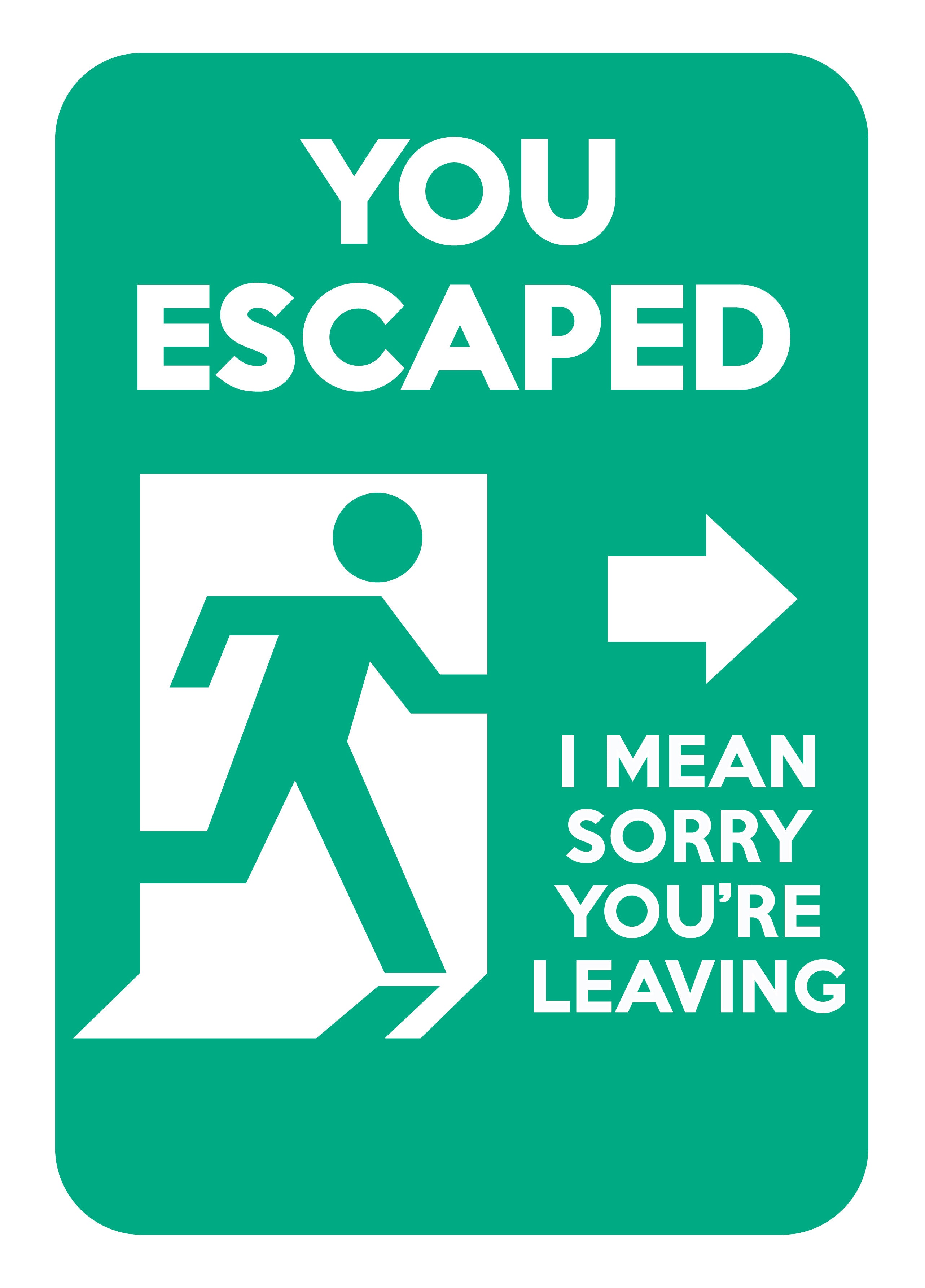 Emergency Escape Leaving Card – Scribbler Cards & Gifts