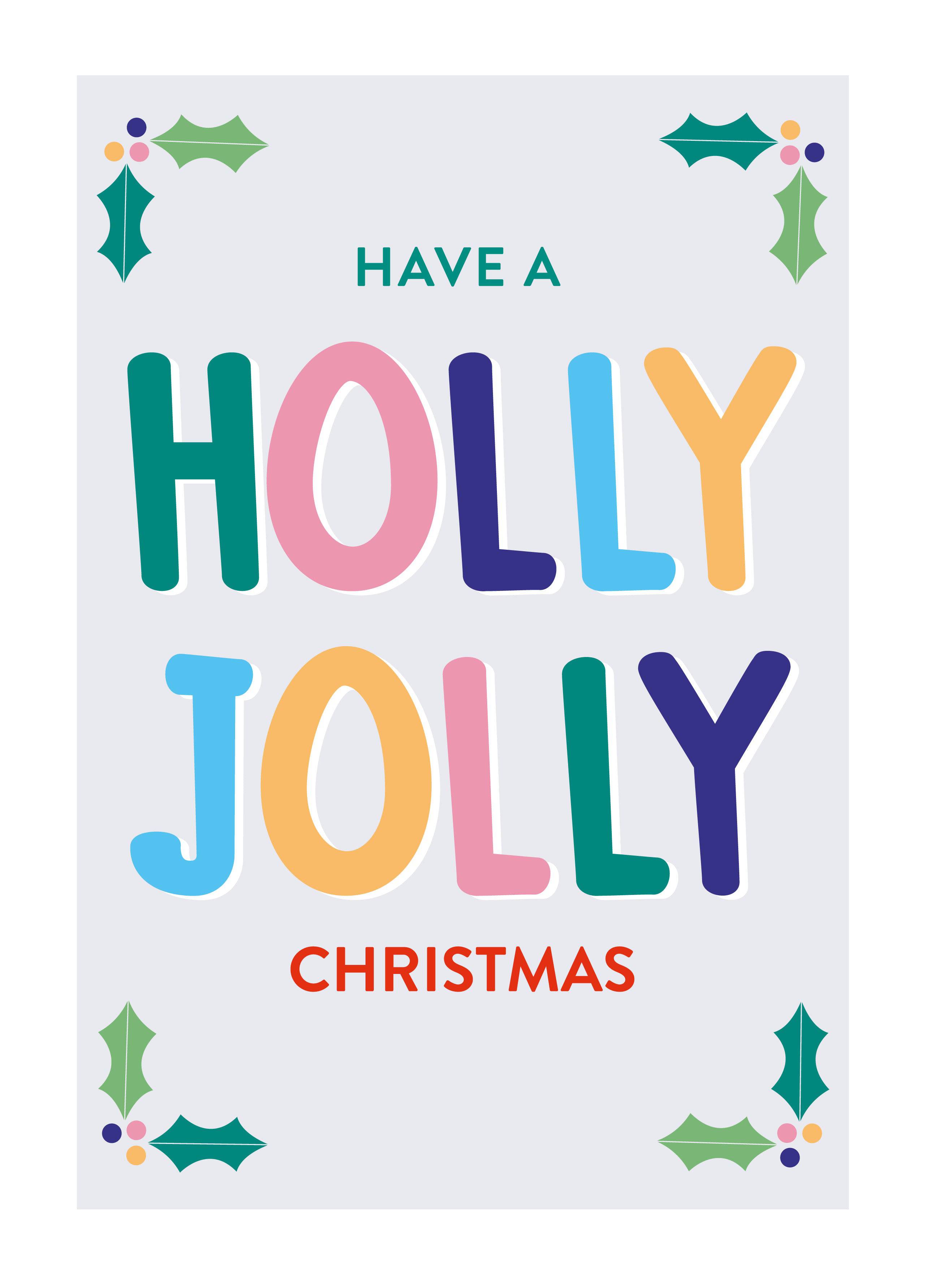 Holly Jolly Type Christmas Card – Scribbler Cards & Gifts