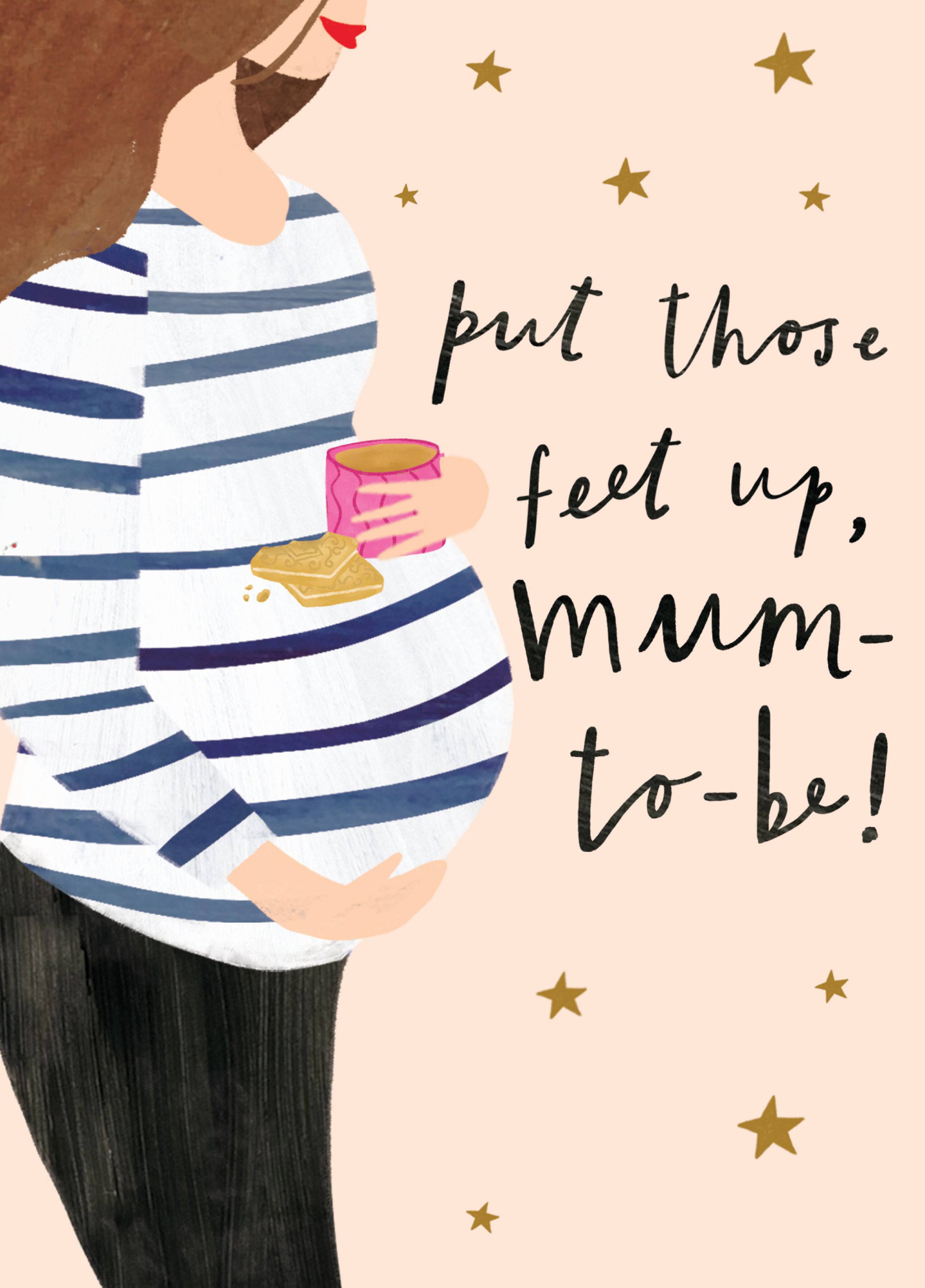 Mum-To-Be Feet Up Mother's Day Card – Scribbler Cards & Gifts