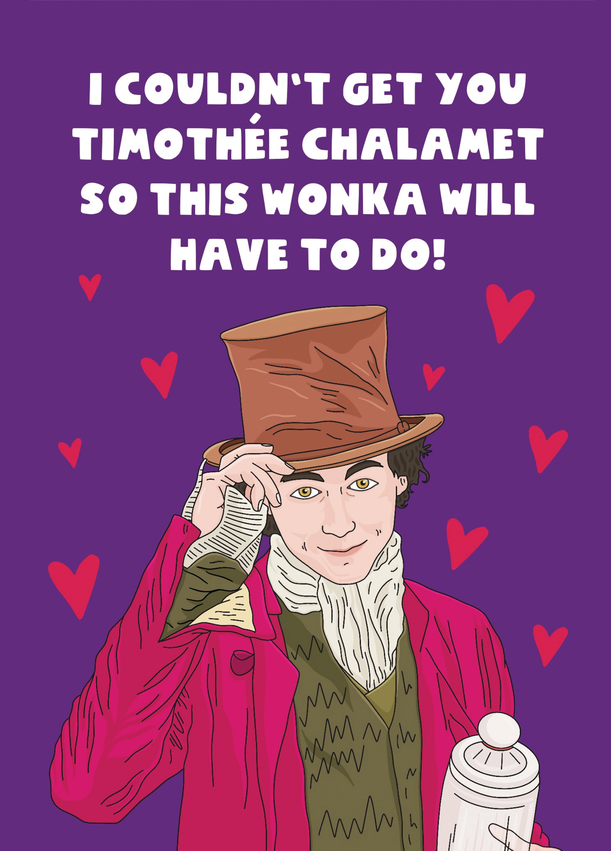 Timothee Chalamet Wonka Card – Scribbler Cards & Gifts