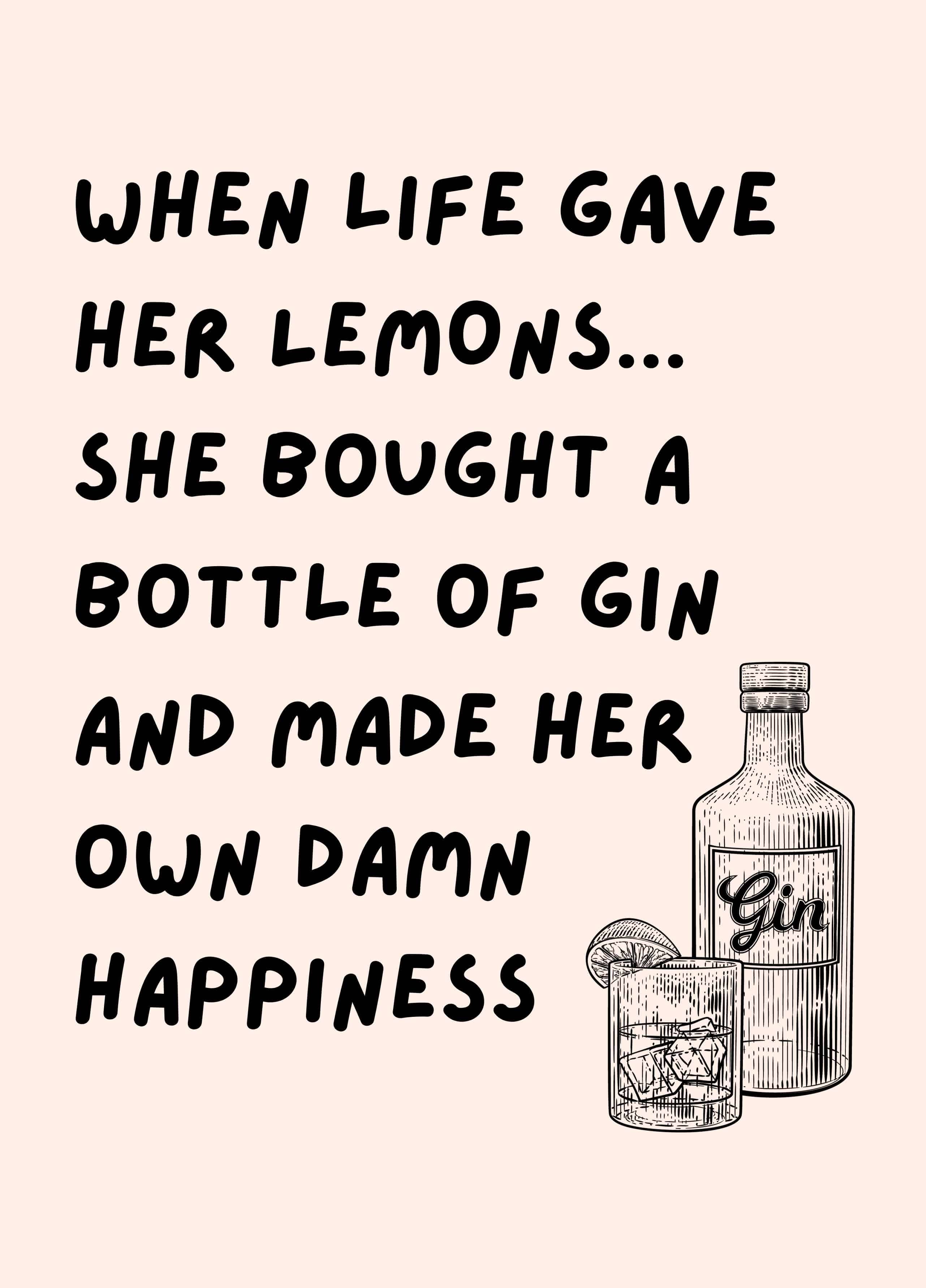 Birthday Gin Quotes Any Name Let The Fun BeGIN Personalised Gin