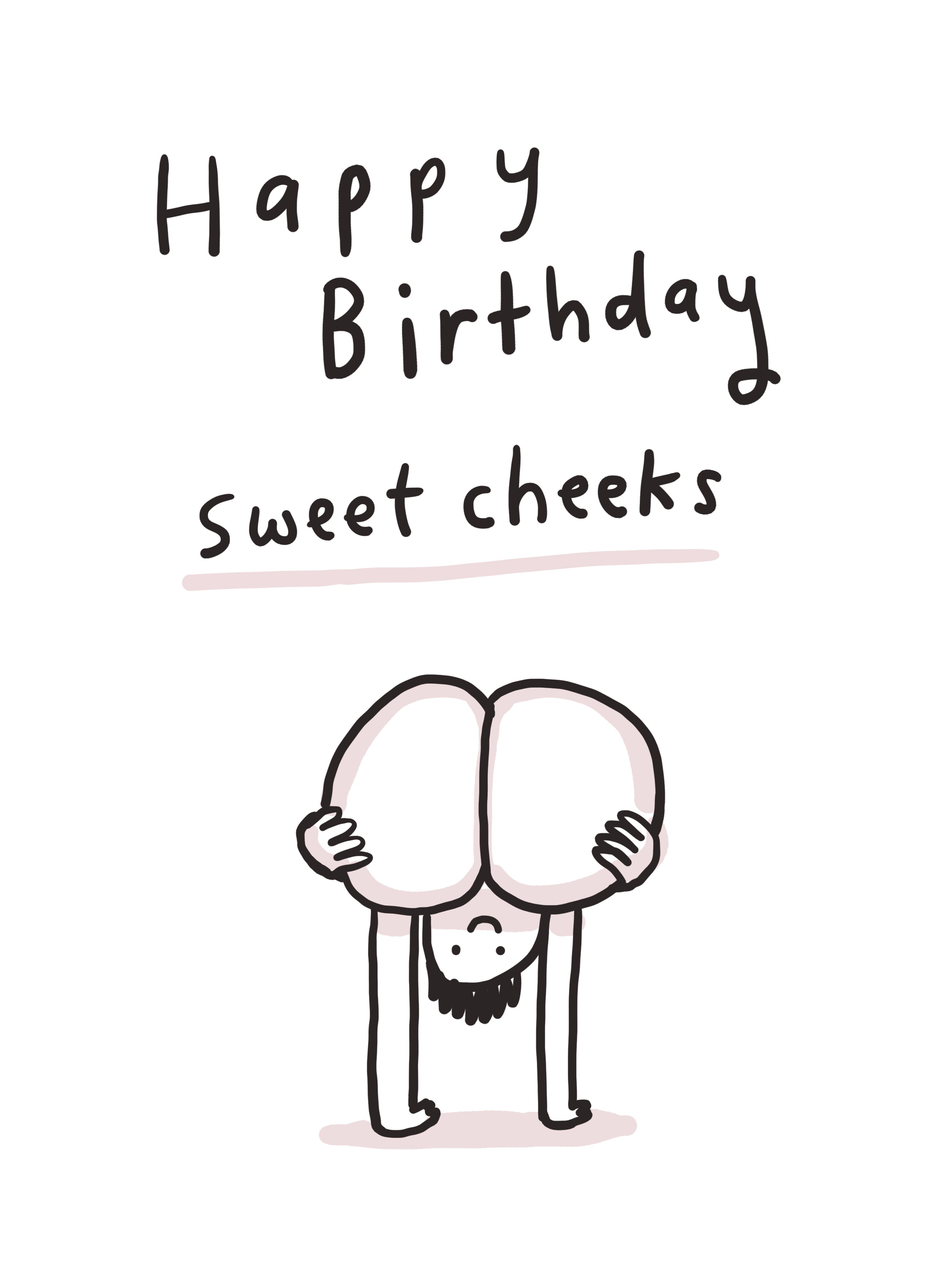 Happy Birthday Sweet Cheeks Card – Scribbler Cards & Gifts