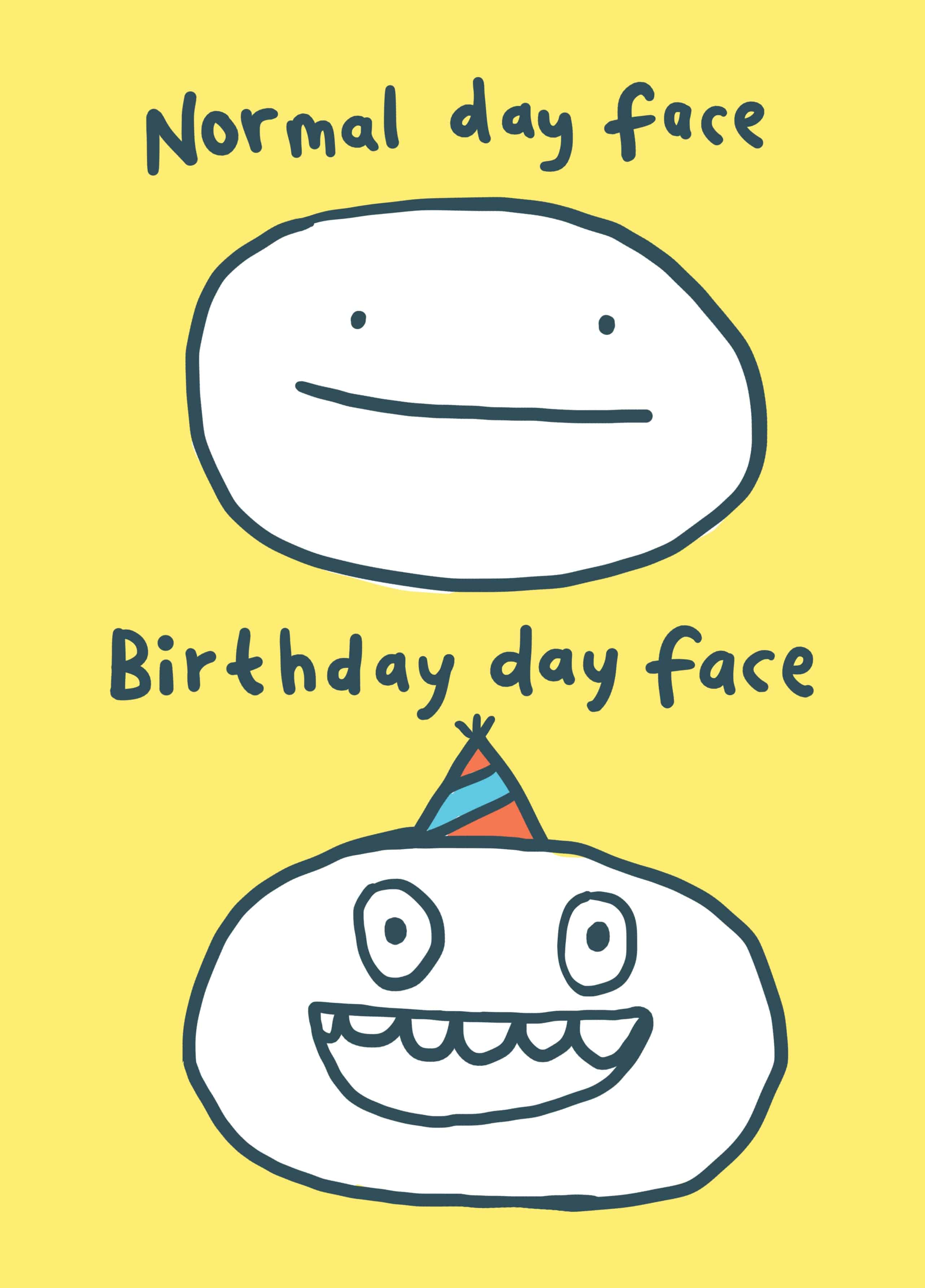 Birthday Day Face Card – Scribbler Cards & Gifts