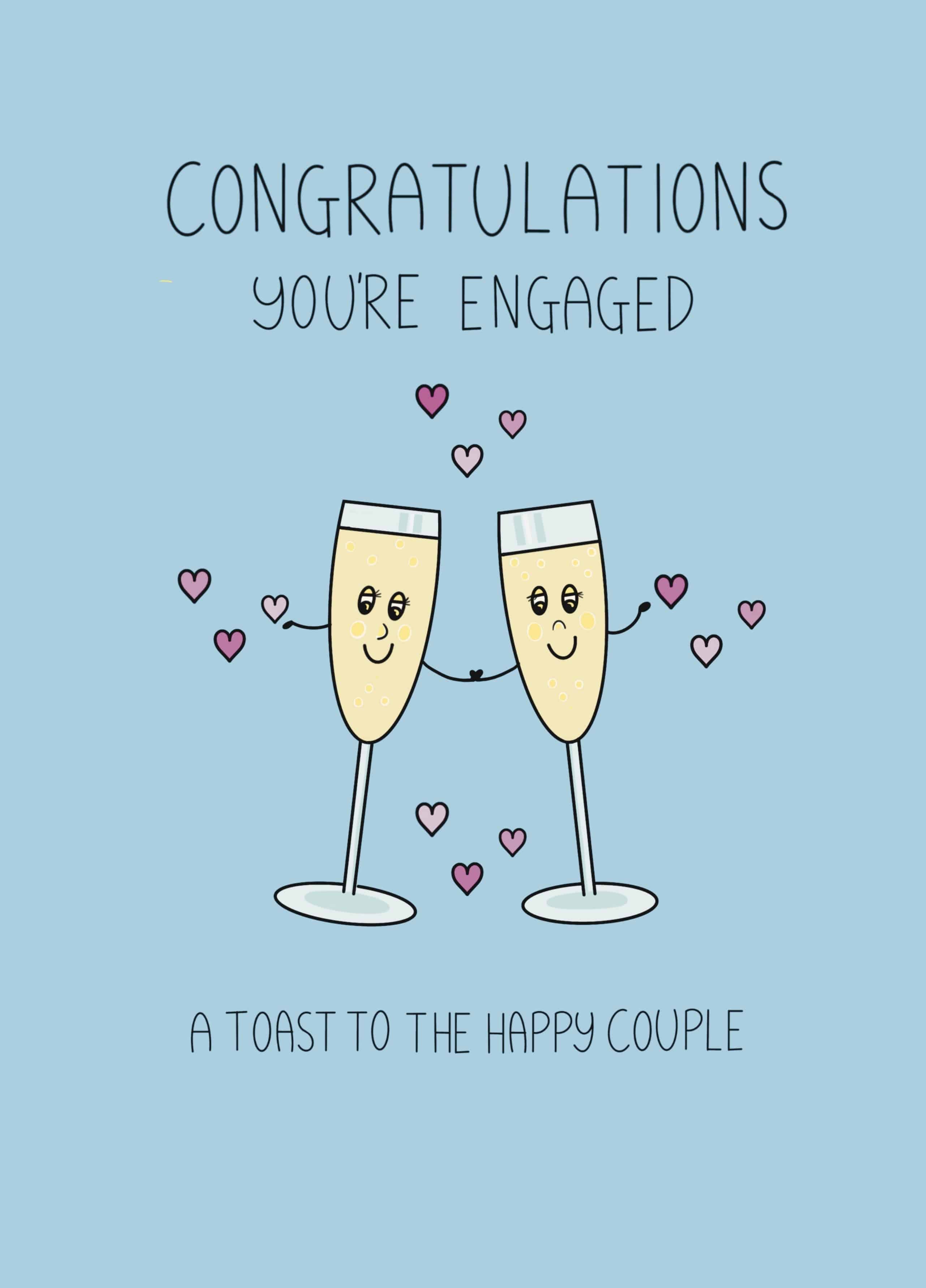 A Toast To The Happy Couple Card – Scribbler Cards & Gifts