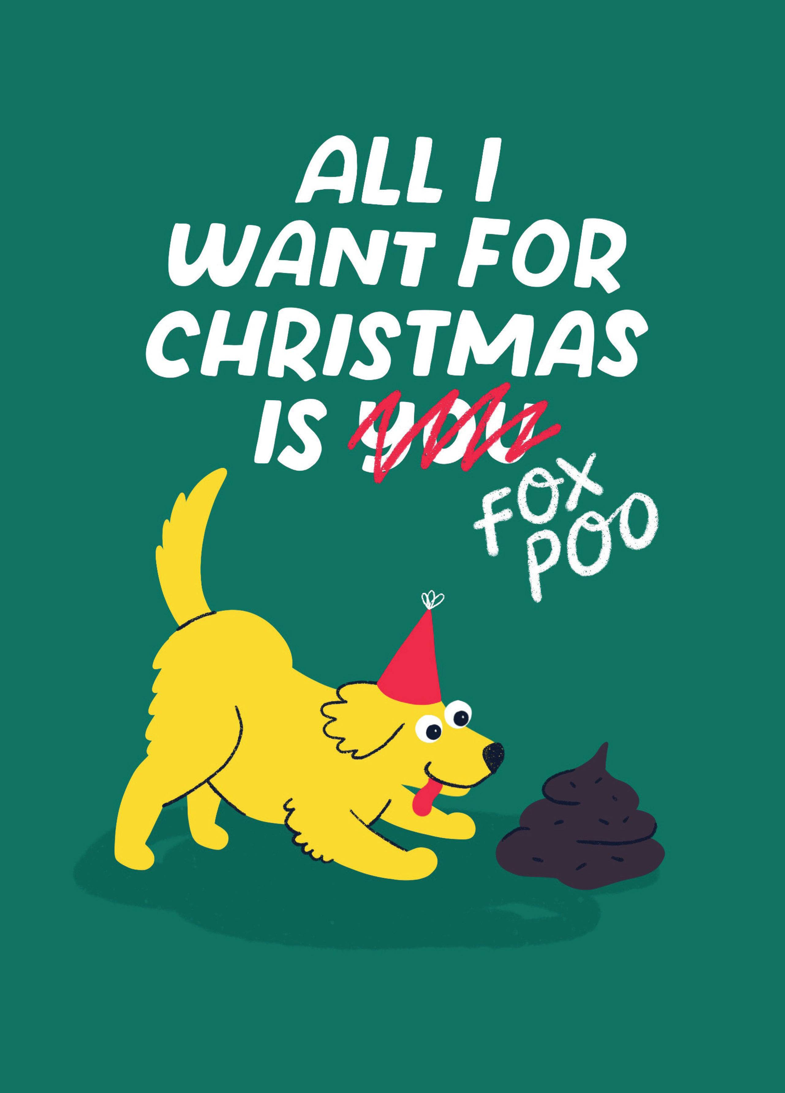 All I Want For Christmas Is Fox Poo – Scribbler Cards & Gifts