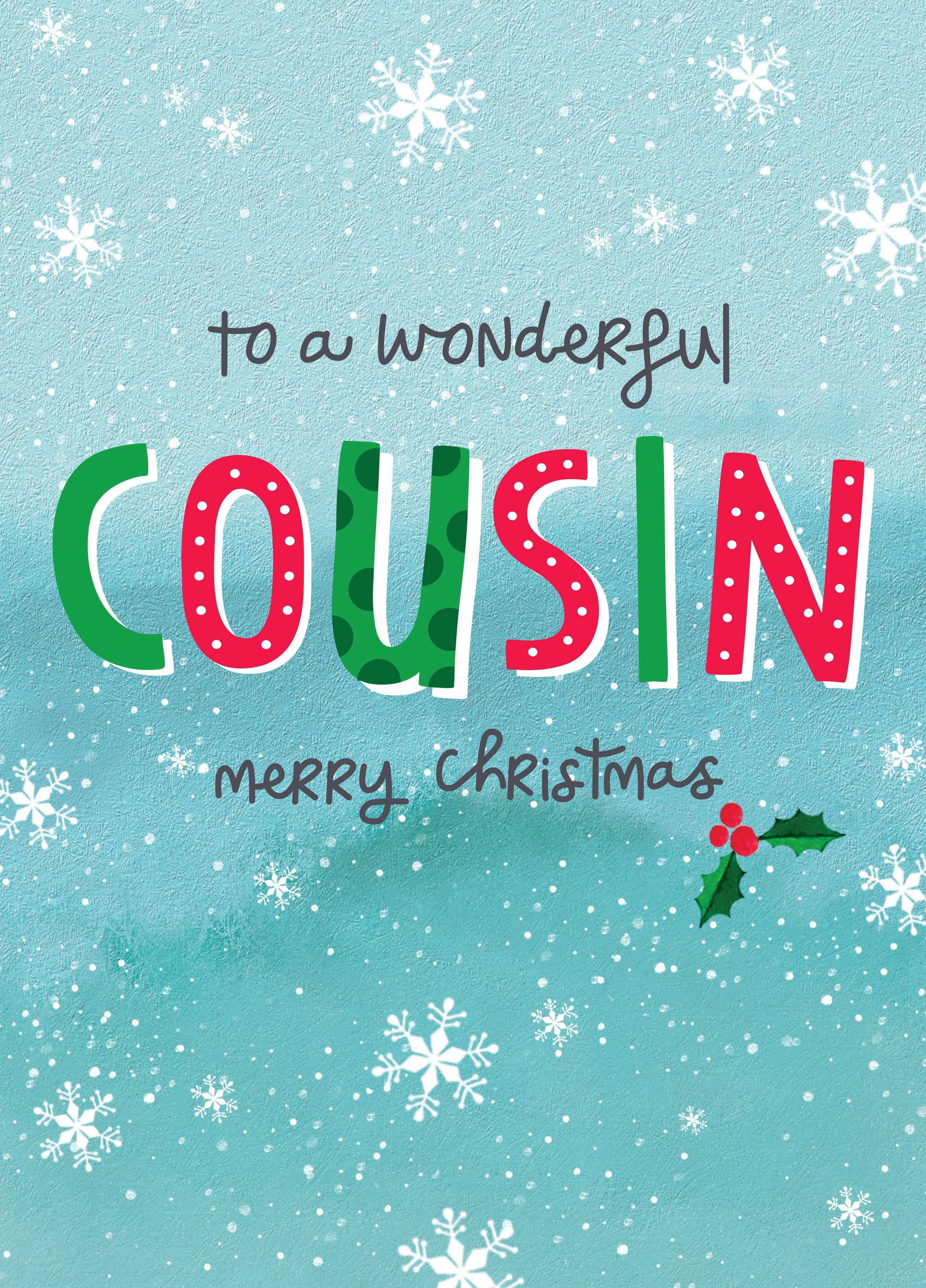 To A Wonderful Cousin Merry Christmas Card – Scribbler Cards & Gifts