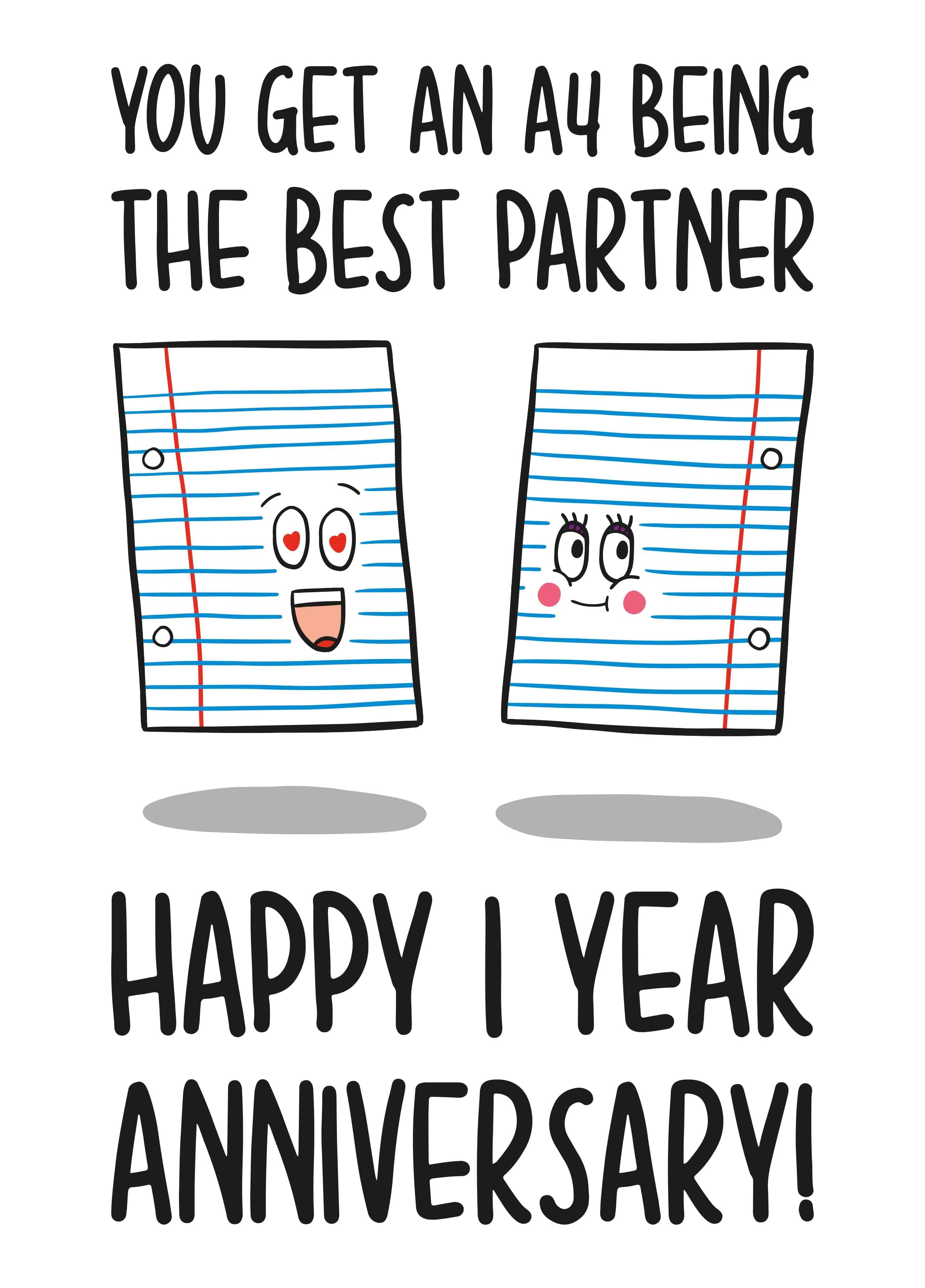 Paper 1 Year Anniversary Card – Scribbler Cards & Gifts