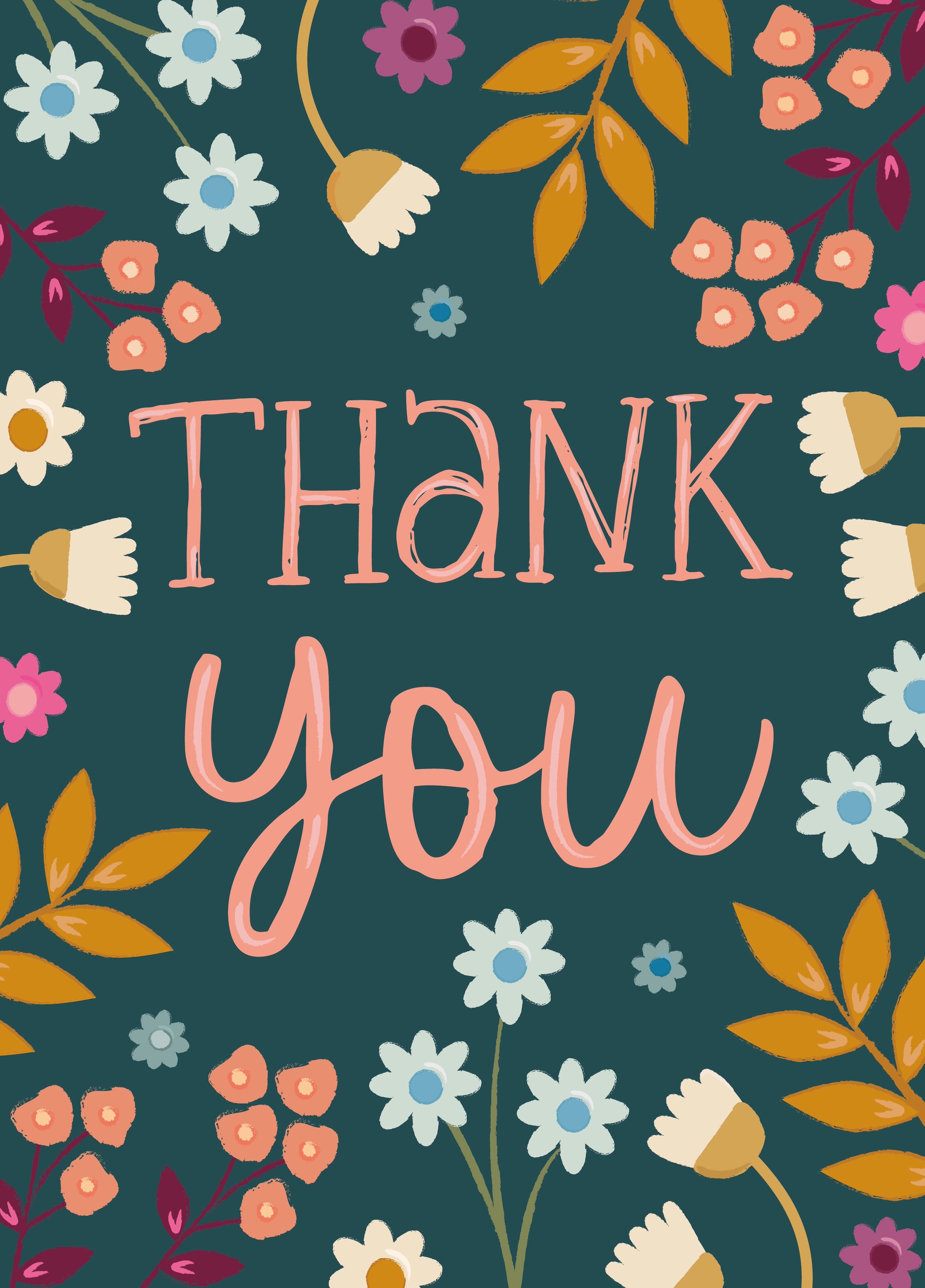 Big Floral Thank You – Scribbler Cards & Gifts
