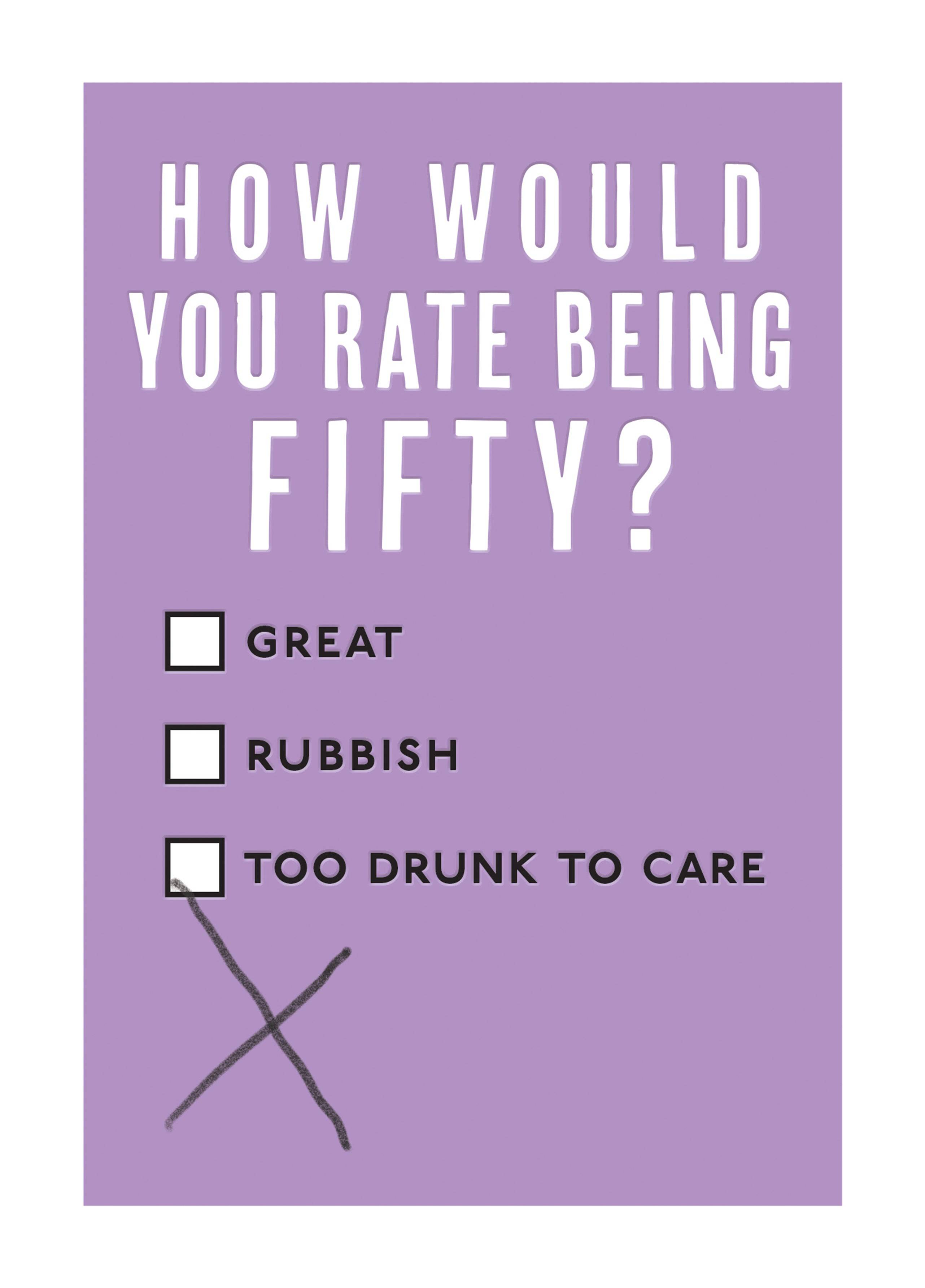 How Would You Rate Being Fifty? Card – Scribbler Cards & Gifts