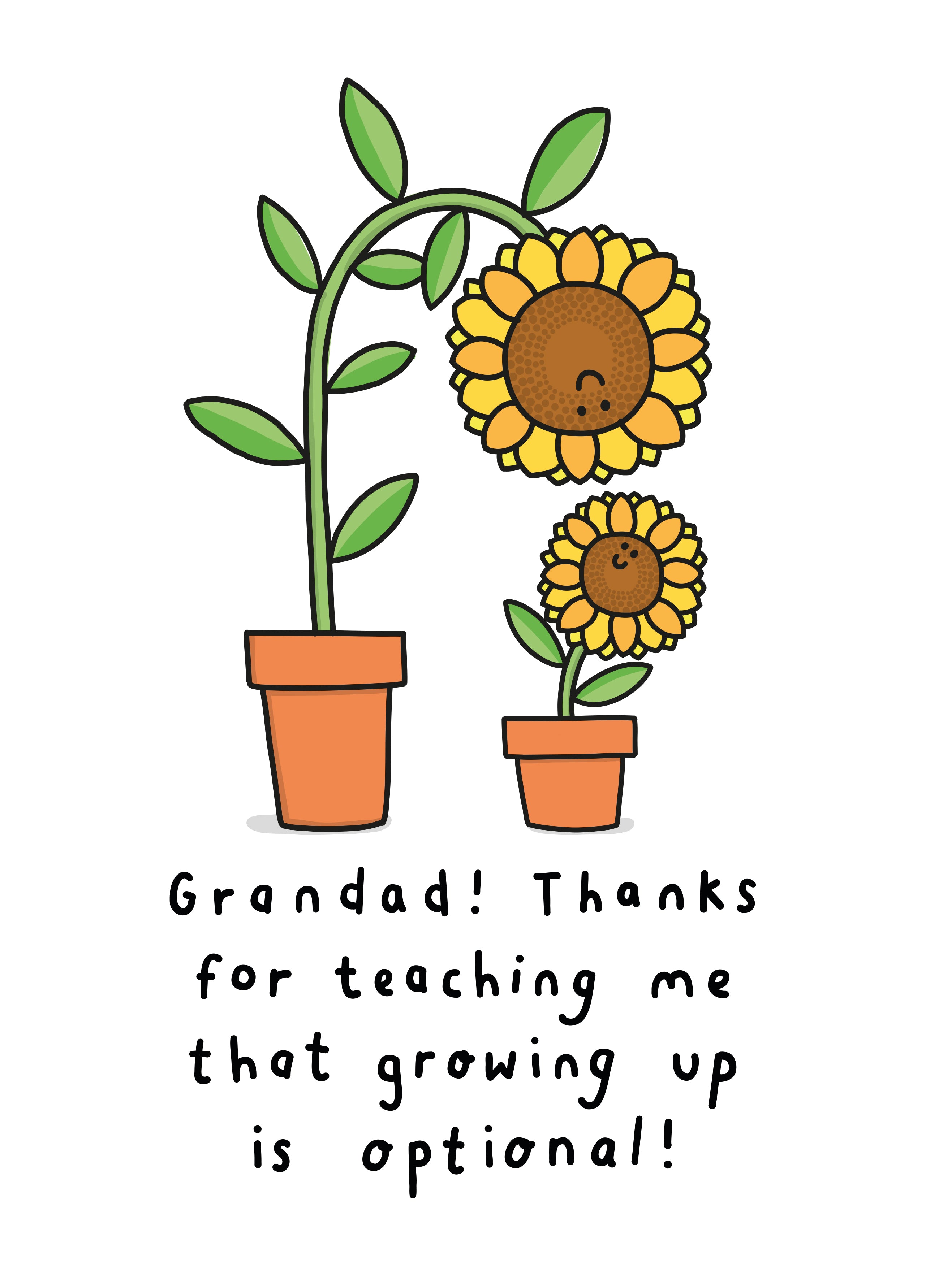 Grandad, Growing Up Is Optional! Cute Grandad Card – Scribbler Cards ...