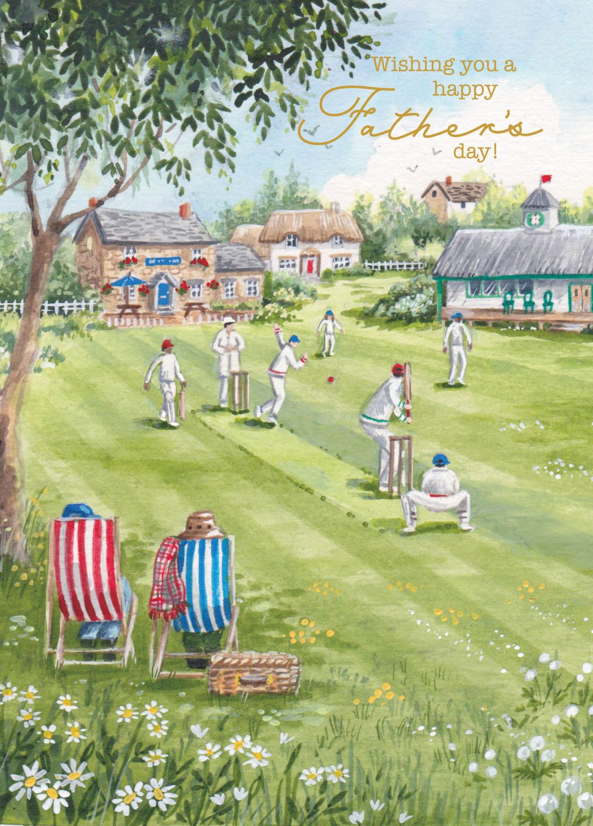 Cricket Scene Father's Day Card – Scribbler Cards & Gifts