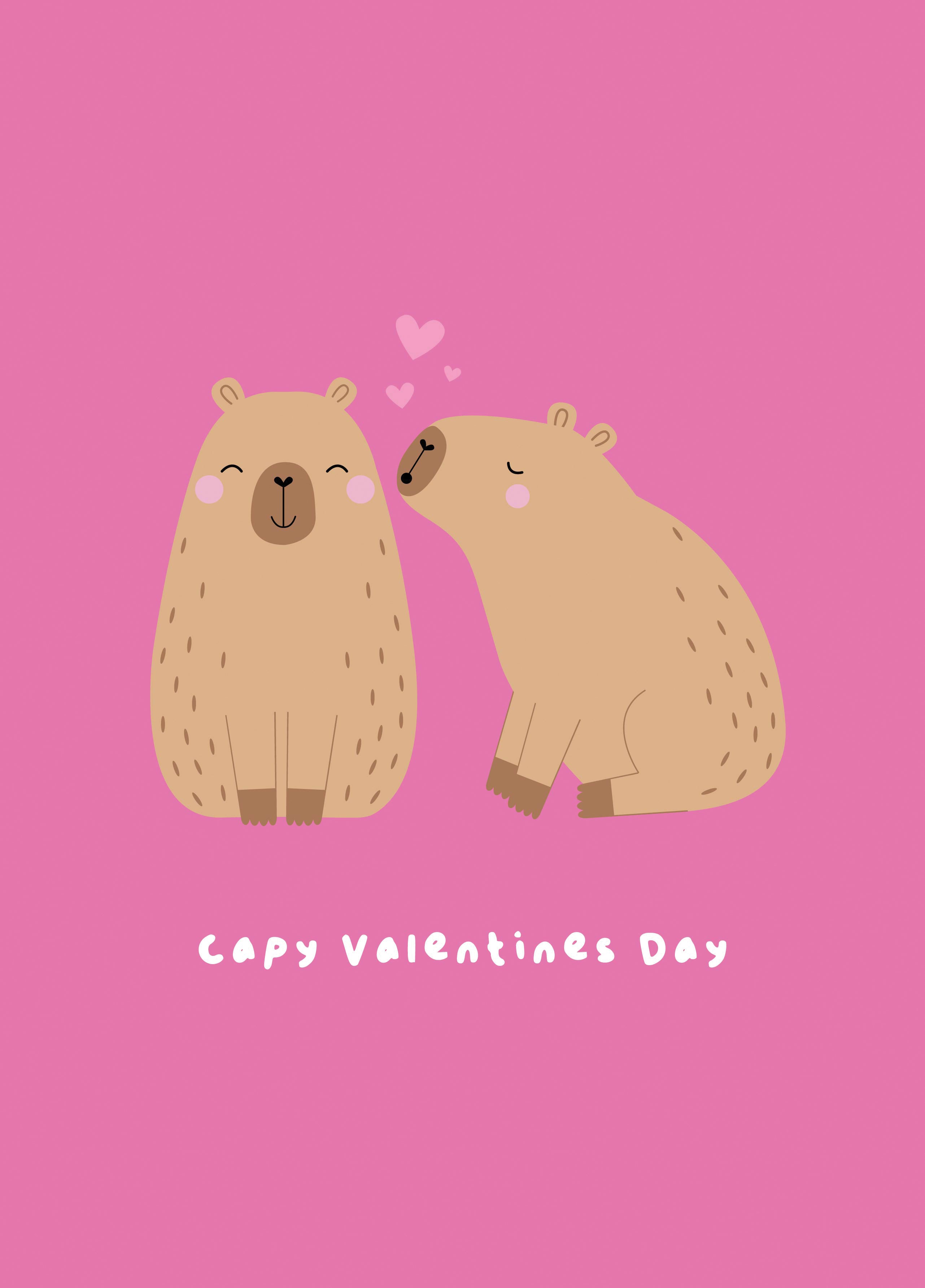 Capy Valentine's Day Card – Scribbler Cards & Gifts