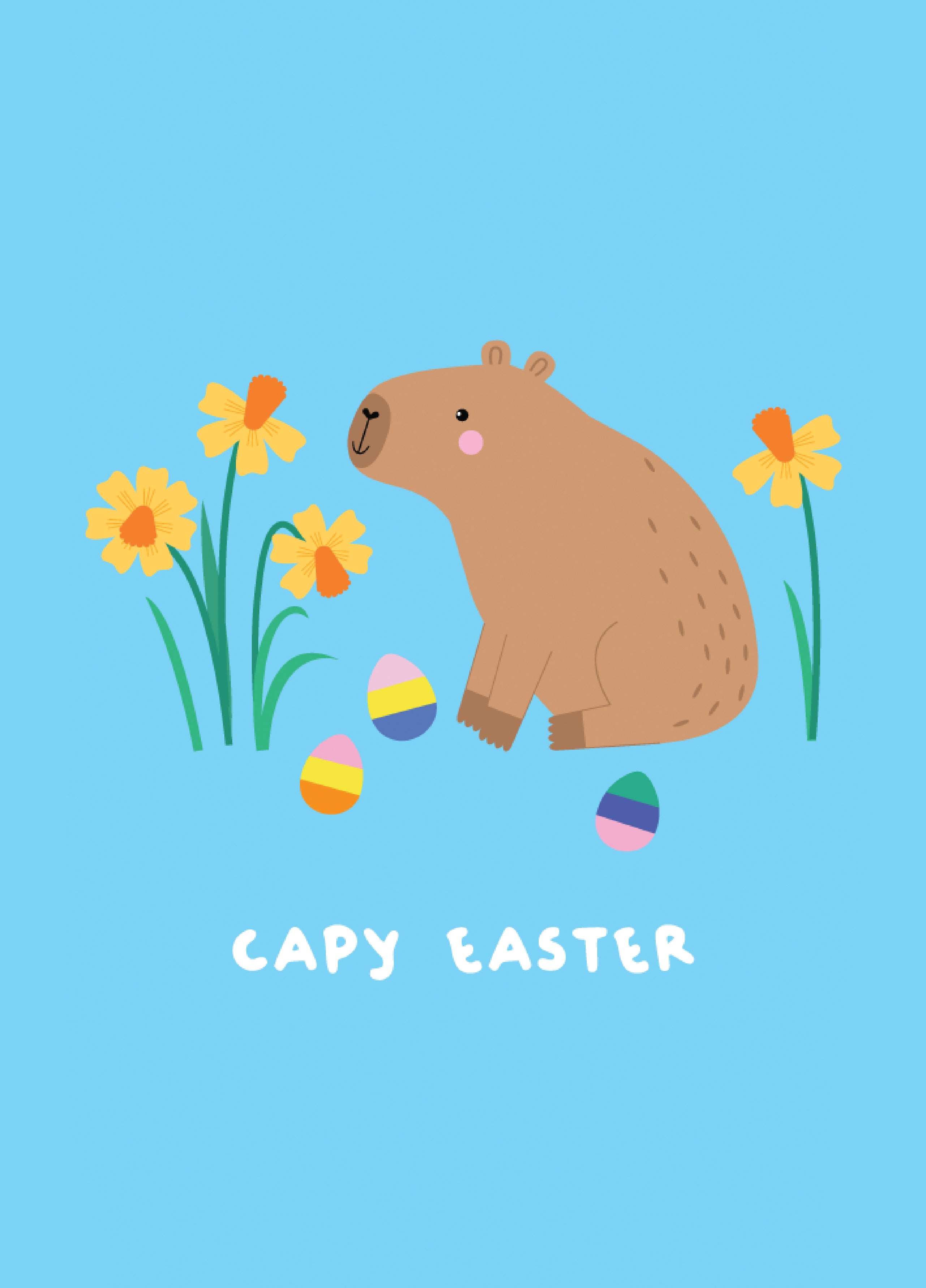 Capybara Easter Card – Scribbler Cards & Gifts