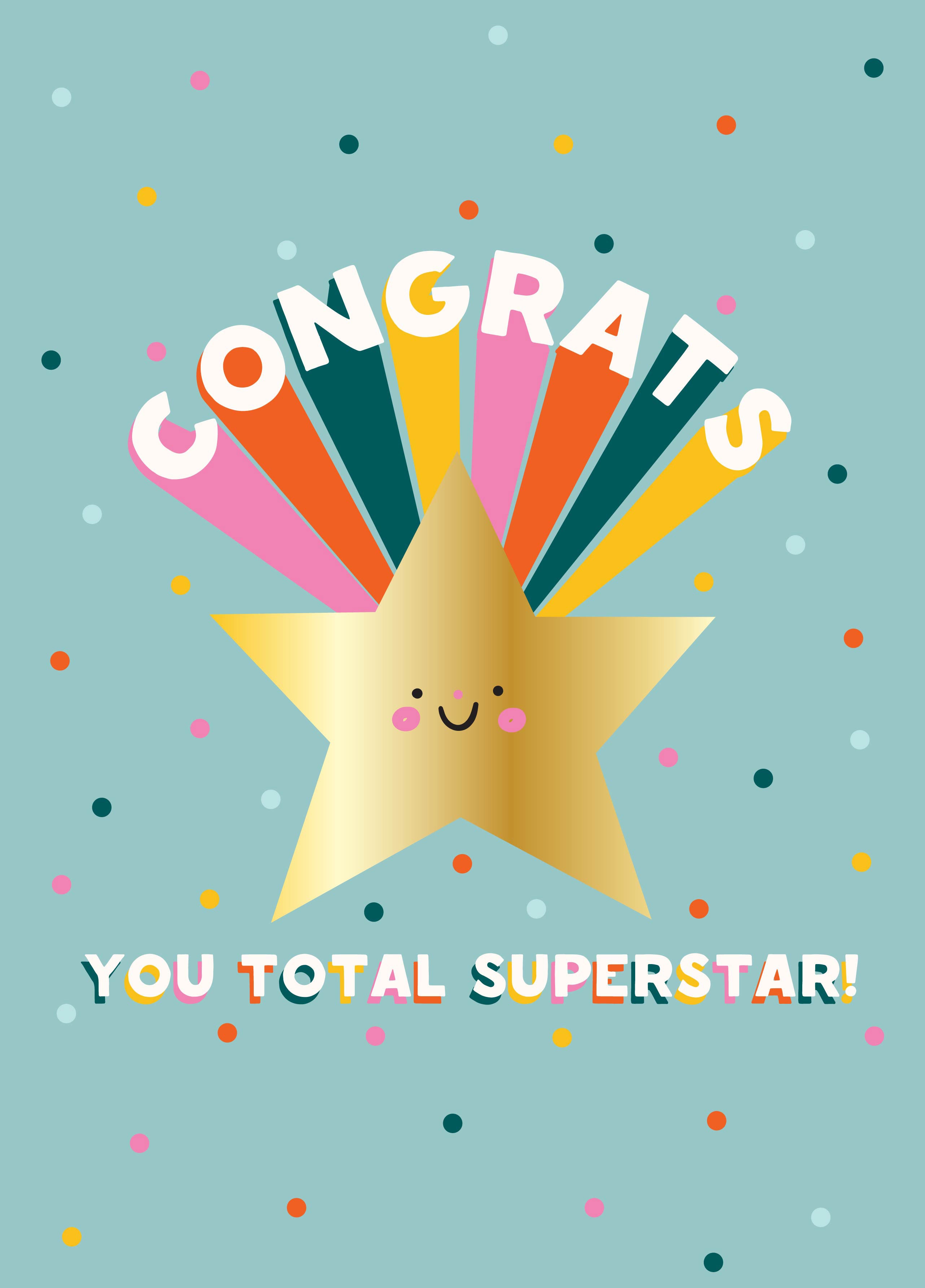 Total Superstar Congratulations Card – Scribbler Cards & Gifts