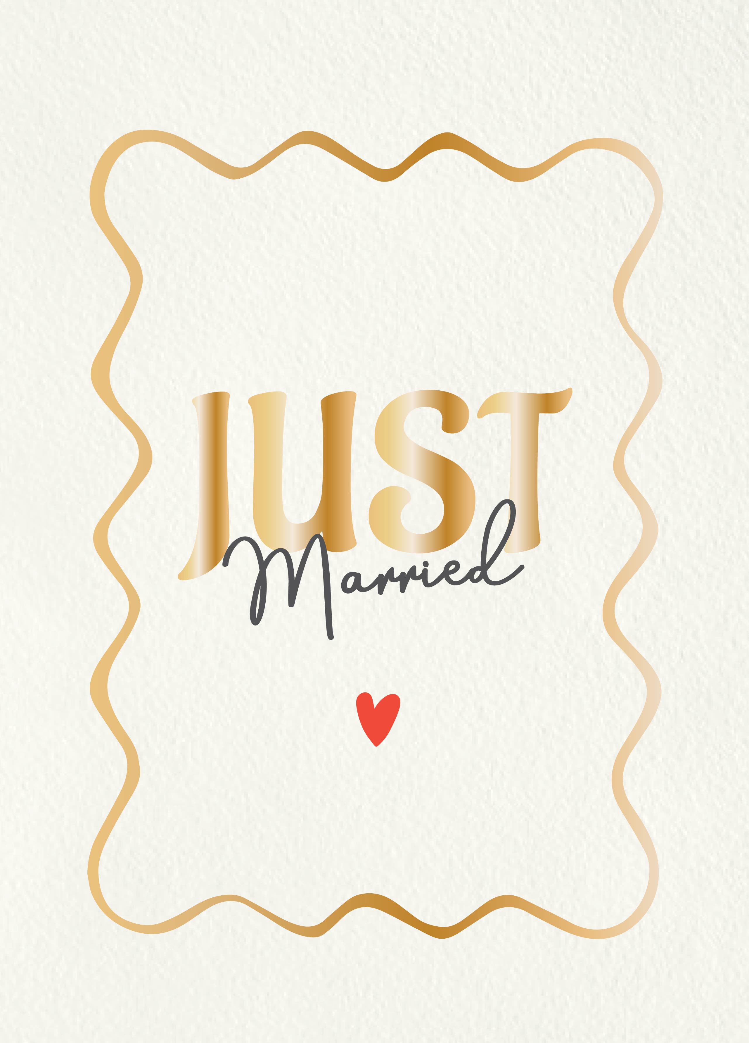 Just Married Type Wedding Card – Scribbler Cards & Gifts
