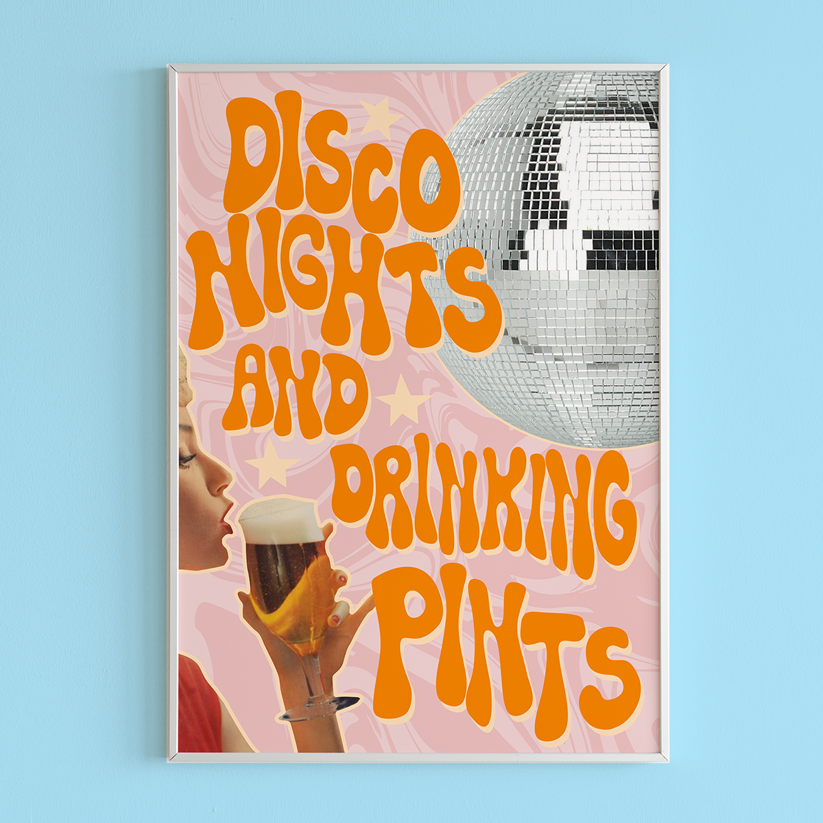 Disco Nights and Drinkin' Pints Art Print – Scribbler Cards & Gifts