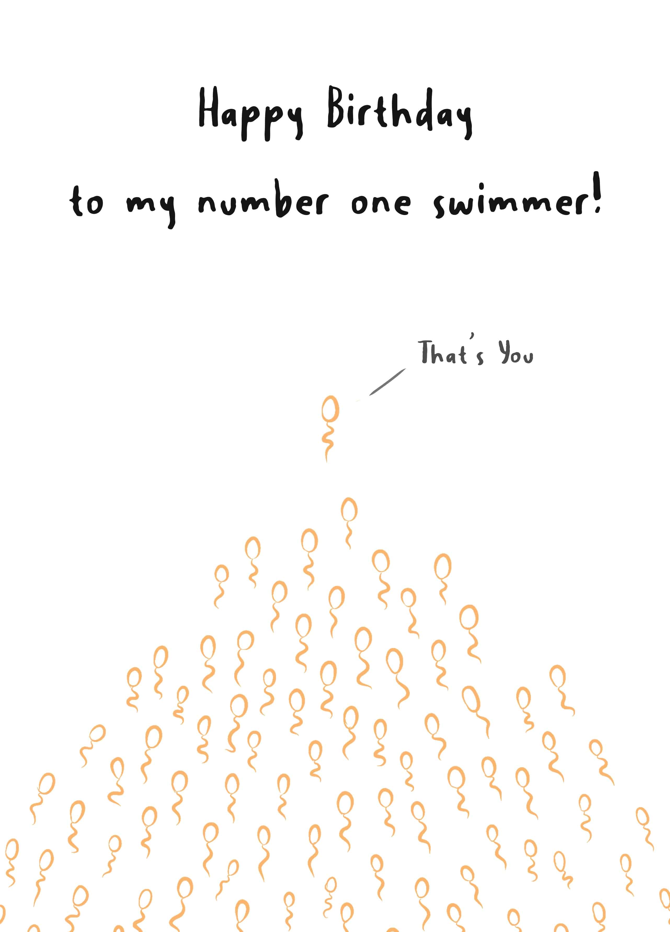 Happy Birthday To My Number One Swimmer! – Scribbler Cards & Gifts